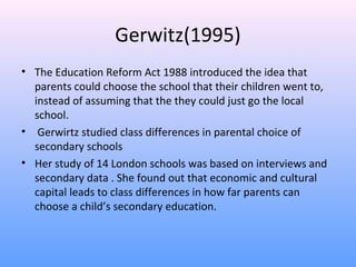 Bourdieu and Gerwitz- cultural capital | PPT