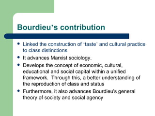 Bourdieu, Pierre: Structure and Agency | PPT