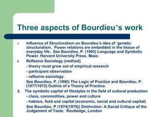 Bourdieu, Pierre: Structure and Agency | PPT