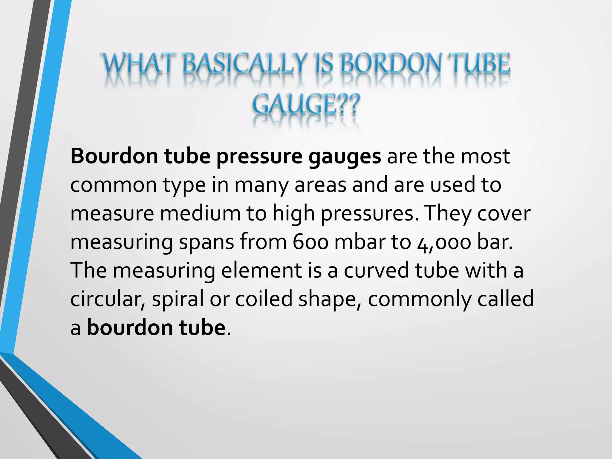 Bourdon pressure gauge | PPTX