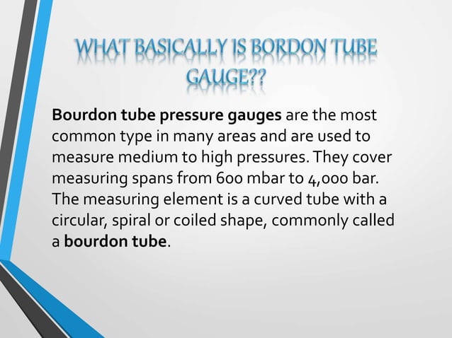 Bourdon pressure gauge | PPTX | Physics | Science