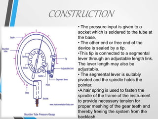 Bourdon pressure gauge | PPTX