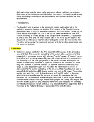 Bourdon sensing pressure gauge. | DOCX