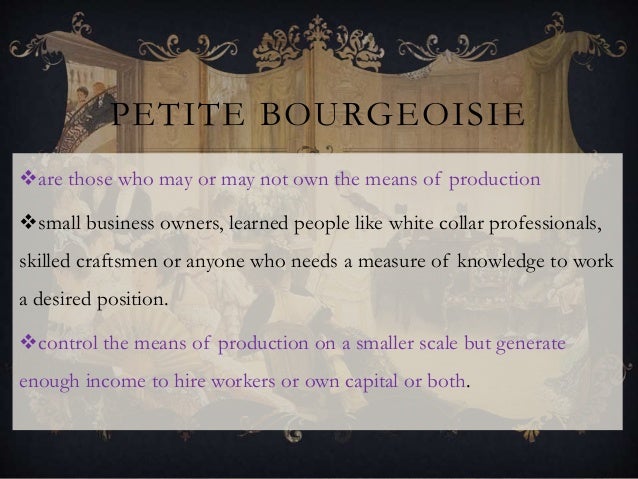 What does bourgeoisie mean