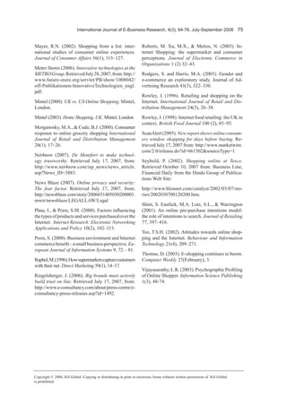 Bourlakis, 2008 et al e-consumer behavior | PDF