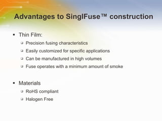 SinglFuse™ Thin Film Chip Fuses | PPT