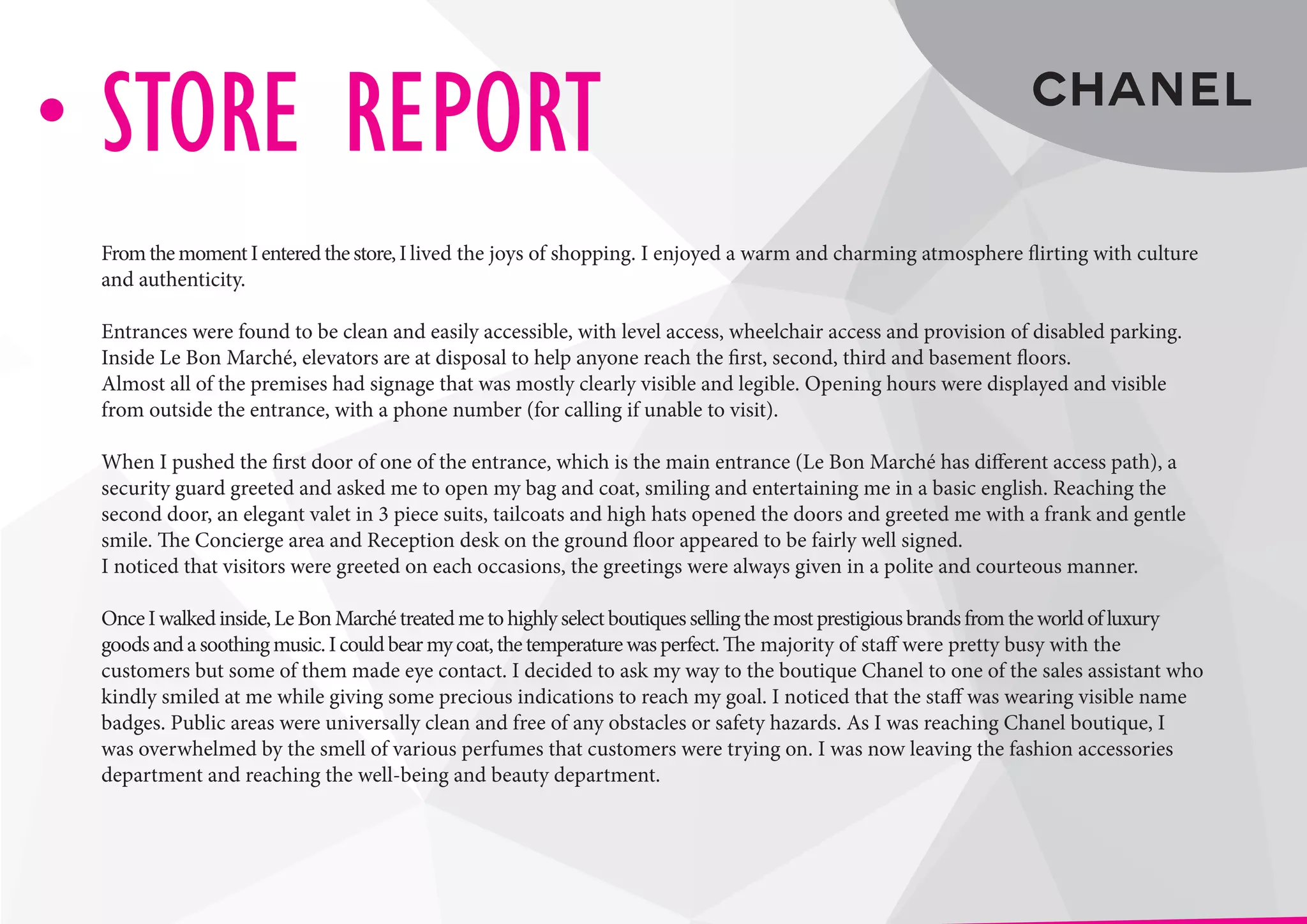 Mystery Shopping Report - Luxury Brands | PDF