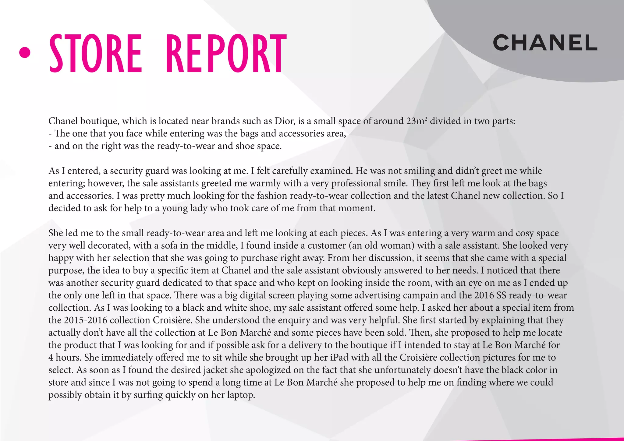 Mystery Shopping Report - Luxury Brands | PDF