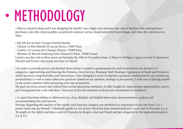 Mystery Shopping Report - Luxury Brands | PDF