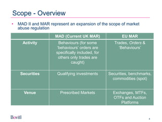 Bovill briefing - Market Abuse Regulation | PDF