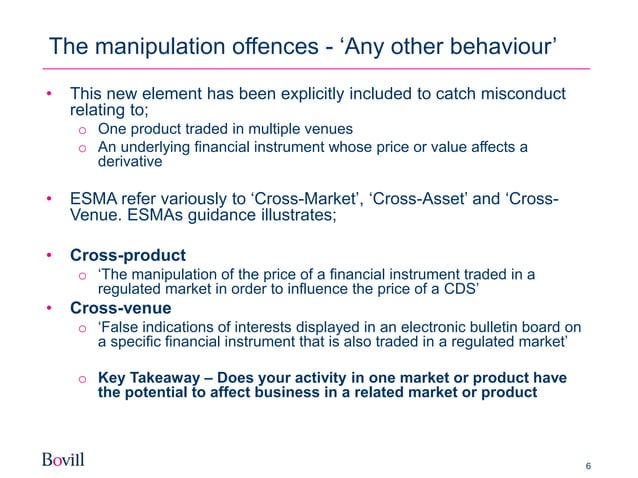 Bovill briefing - Market Abuse Regulation | PDF