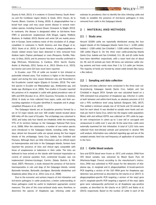 Bovine anaplasmosis and tick borne pathogens in cattle of the galapagos ...
