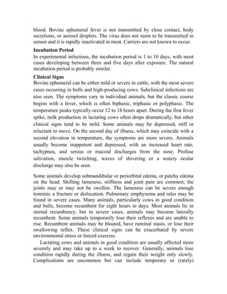 Bovine ephemeral fever | DOCX