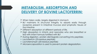 BOVINE LACTOFERRIn Gut Microbiome in paeds | PPTX