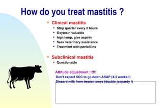 Basics of Bovine Mastitis- Characteristics, Diagnosis and Control | PPT