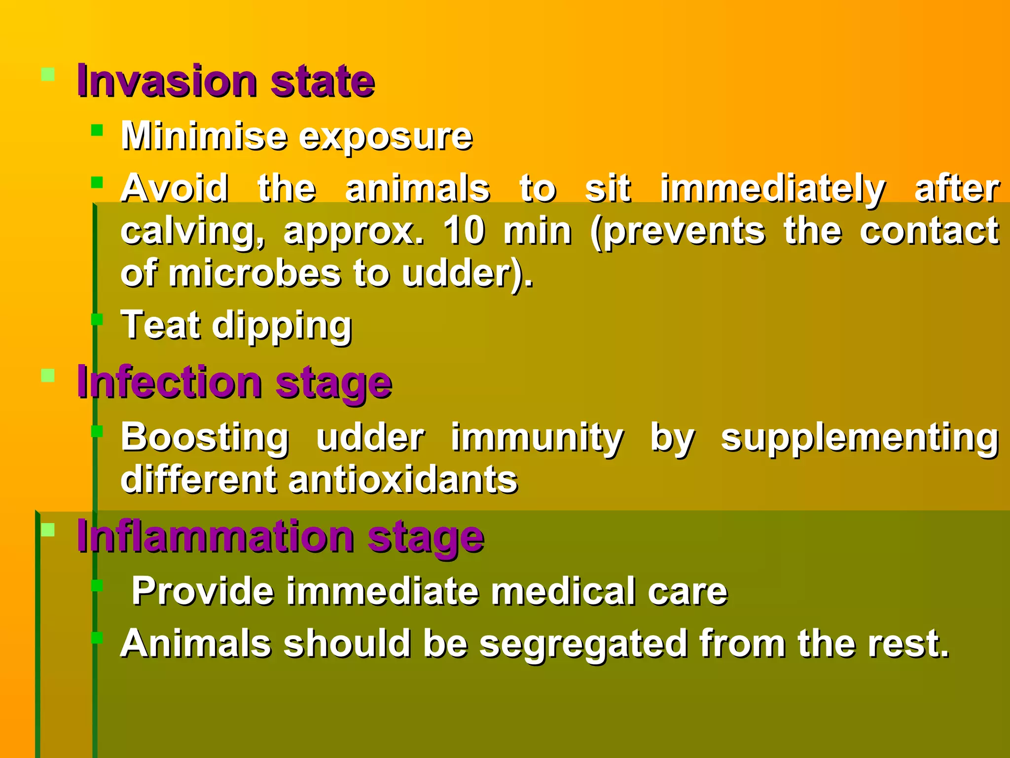 Bovine mastitis prevention and control | PPT