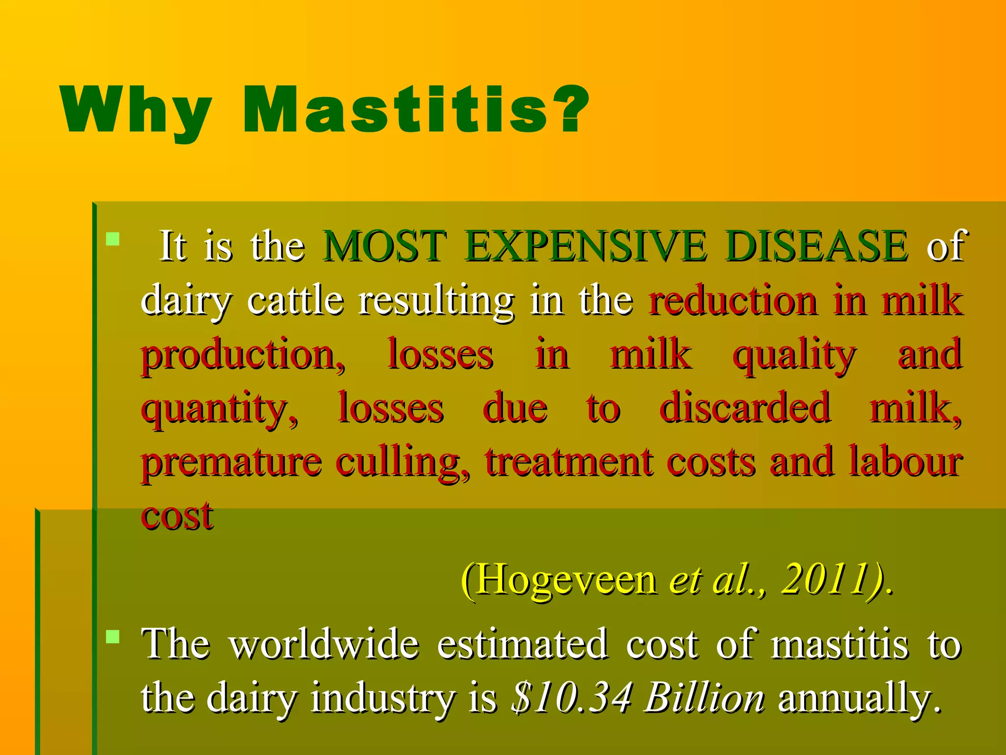 Bovine mastitis prevention and control | PPT