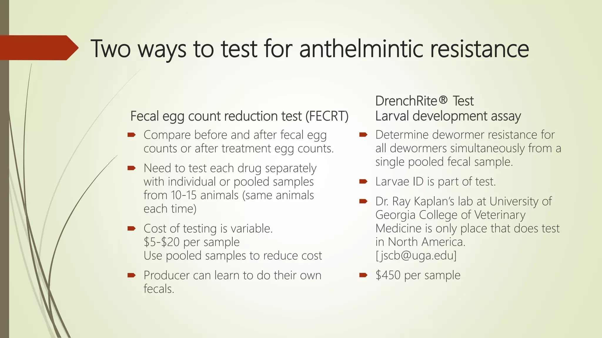 Current recommendations for internal parasite control in small ...