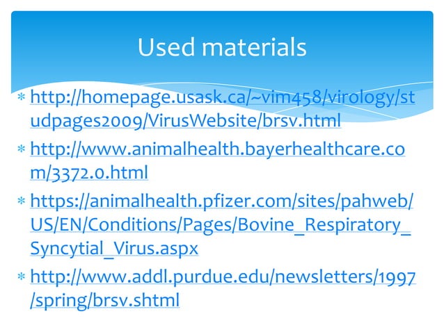 Bovine respiratory syncytial virus (brsv) | PPTX | Lung and Respiratory ...