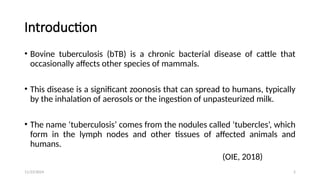 Bovine Tuberculosis and its Importance to Public Health.pptx
