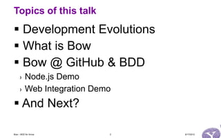 Bow | PPTX | Web Development | Internet