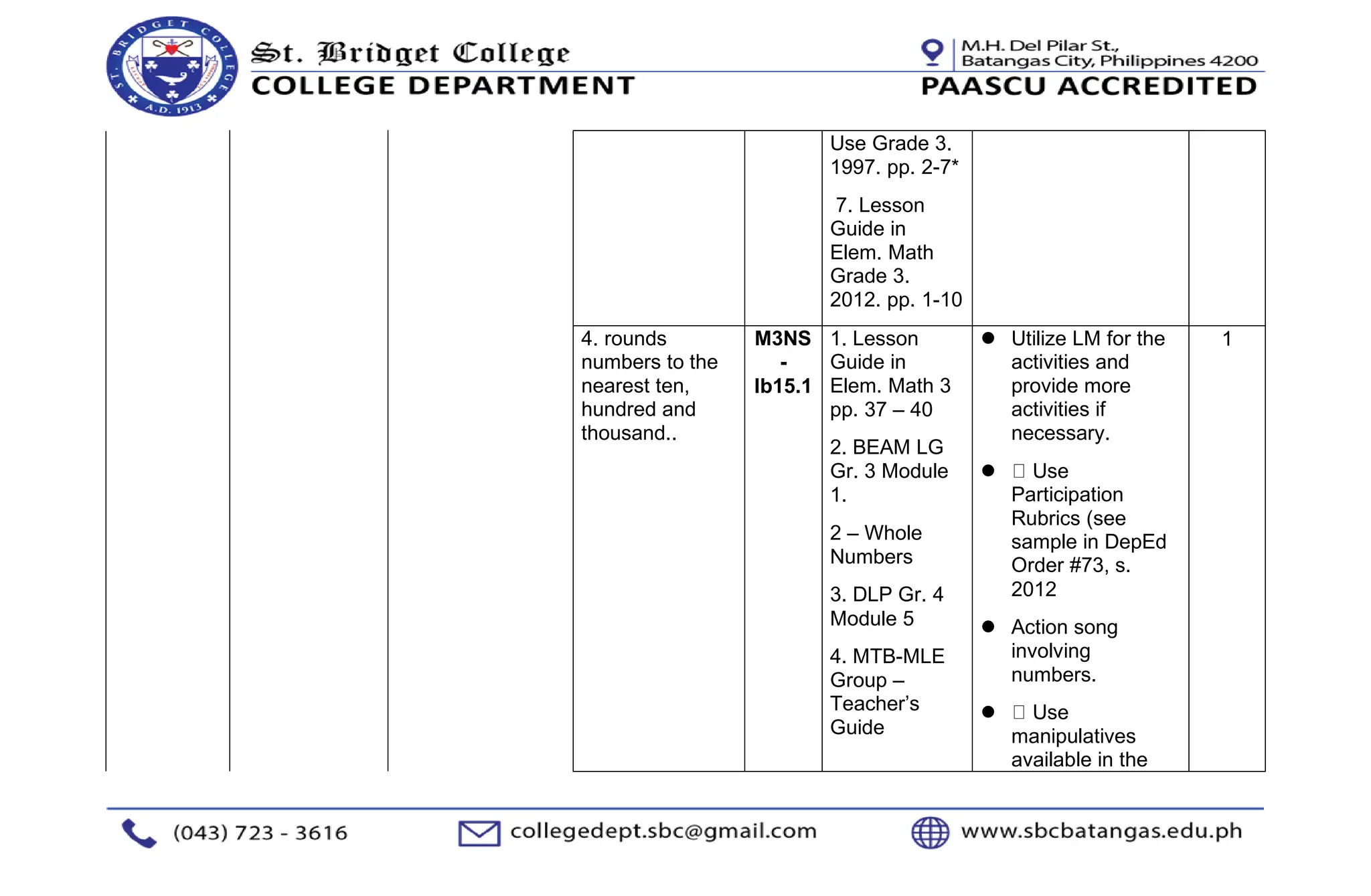 BOW-MULTIGRADE-CLASSROOM (1).pdf grade3 mathematics | PDF