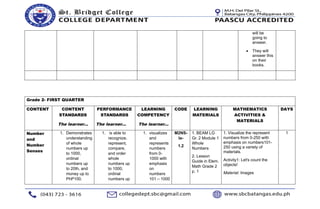 BOW-MULTIGRADE-CLASSROOM (1).pdf grade3 mathematics | PDF
