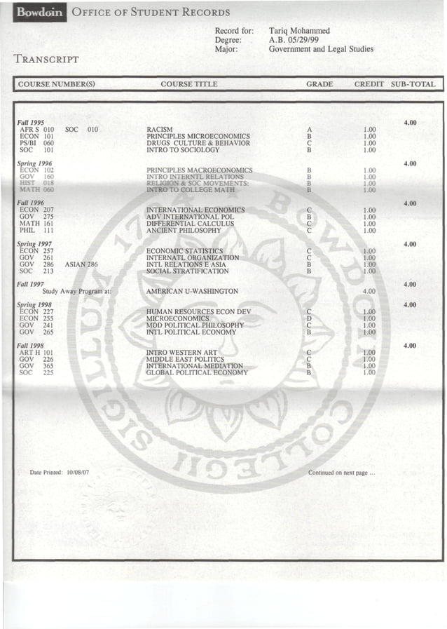 Bowdoin Transcript, Class of 1999 | PDF