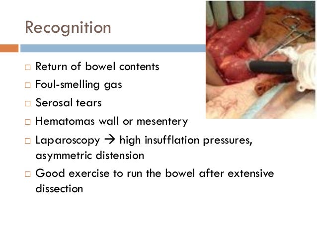 Bowel injury 2013