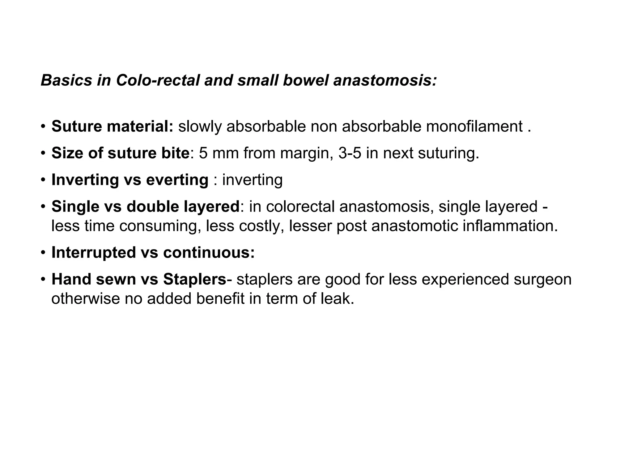 Bowel anastomosis | PPTX