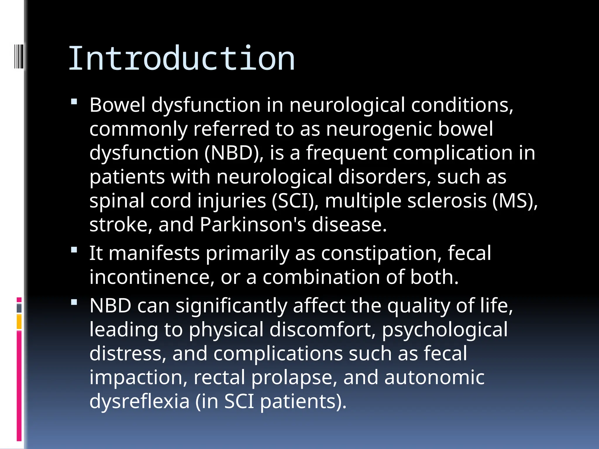 Bowel dysfunction.pptx................... | PPTX
