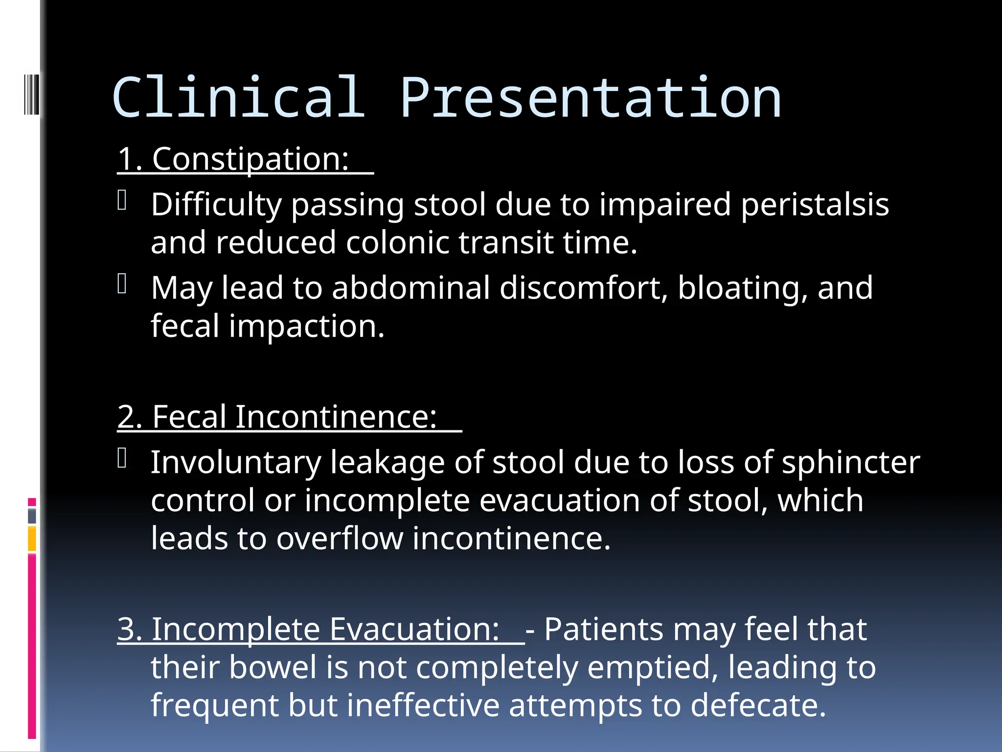 Bowel dysfunction.pptx................... | PPTX