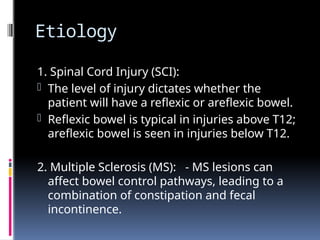 Bowel dysfunction.pptx................... | PPTX