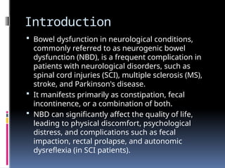 Bowel dysfunction.pptx................... | PPTX
