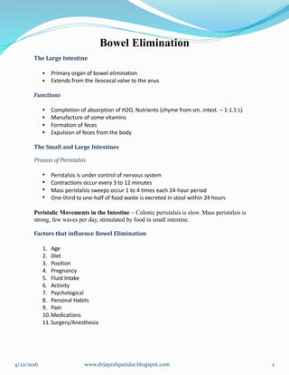 Bowel elimination | PPSX