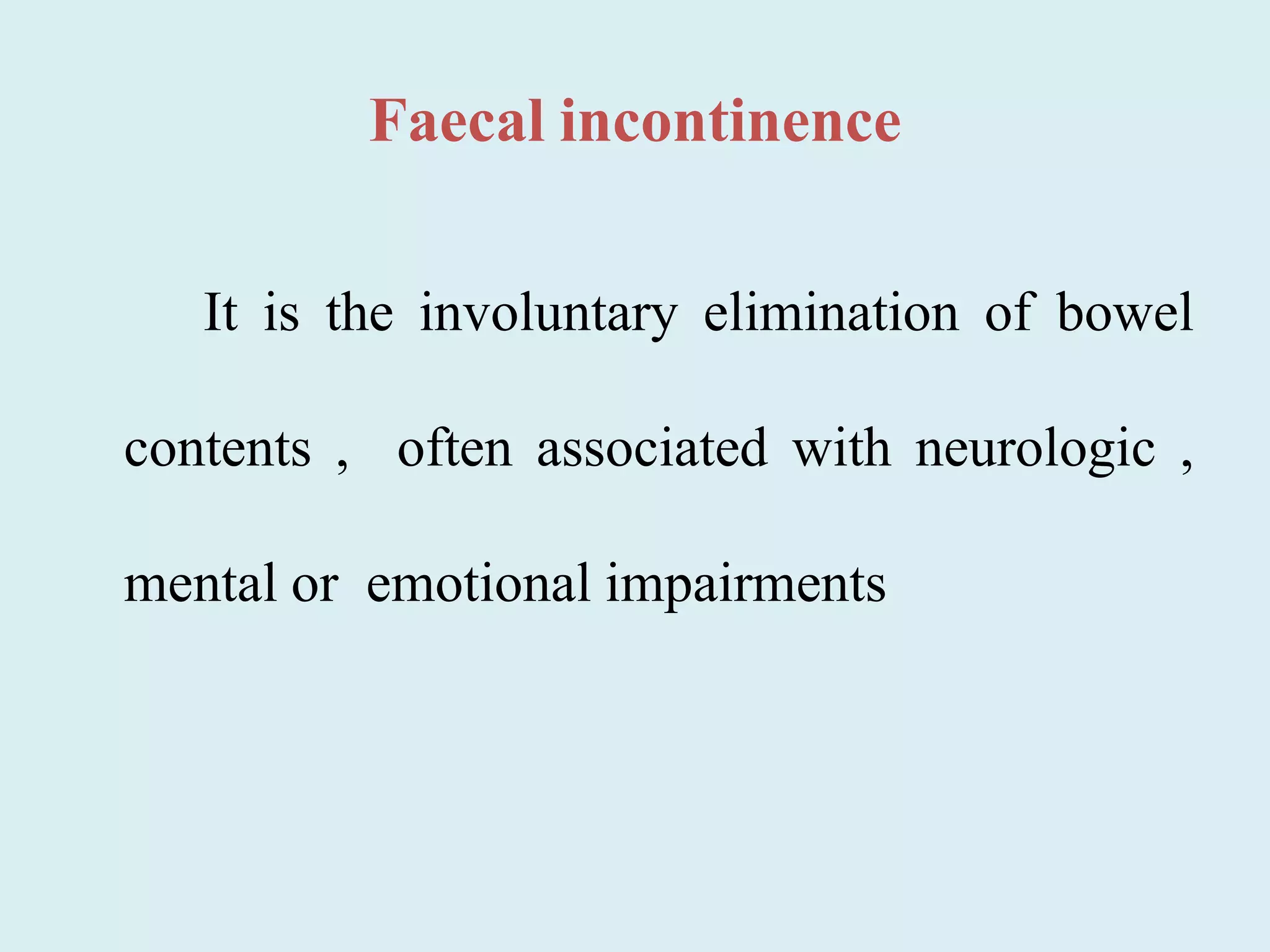 Bowel elimination ppt | PPTX