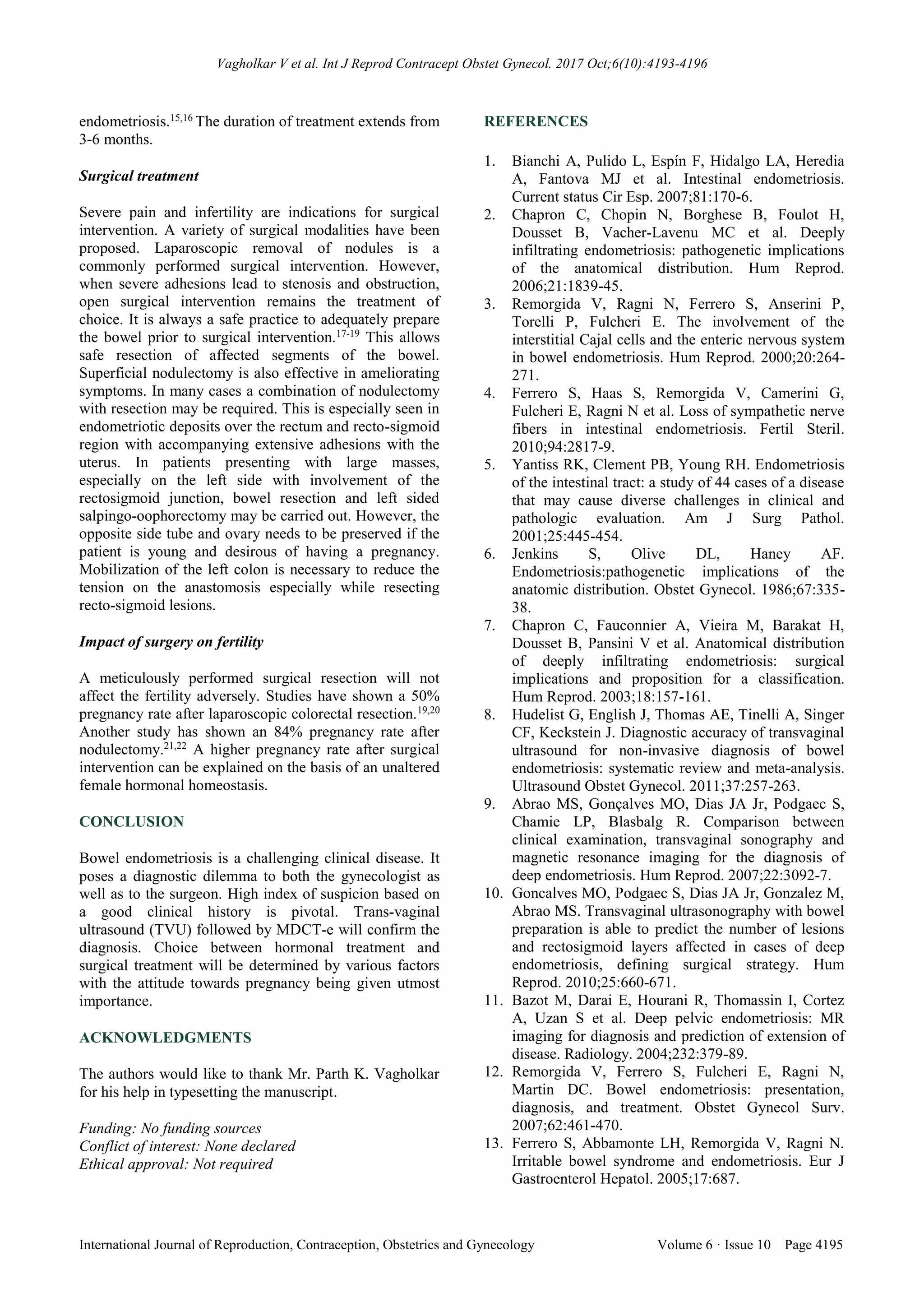 Bowel endometriosis: a surgical red flag | PDF