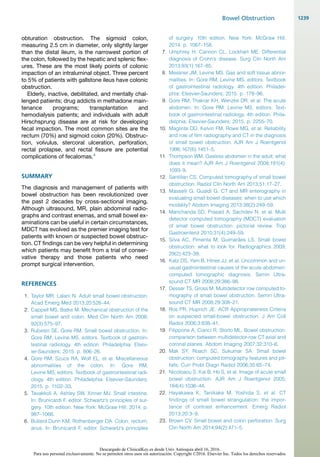 Bowel obstruction - Radiology Clinics 2015 | PDF