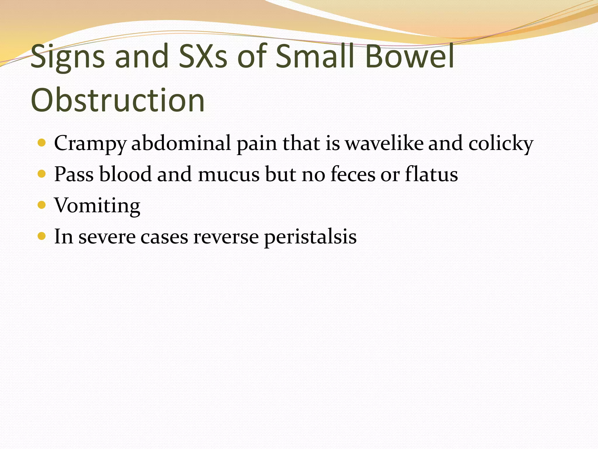 Bowel obstruction colorectal ca | PPTX