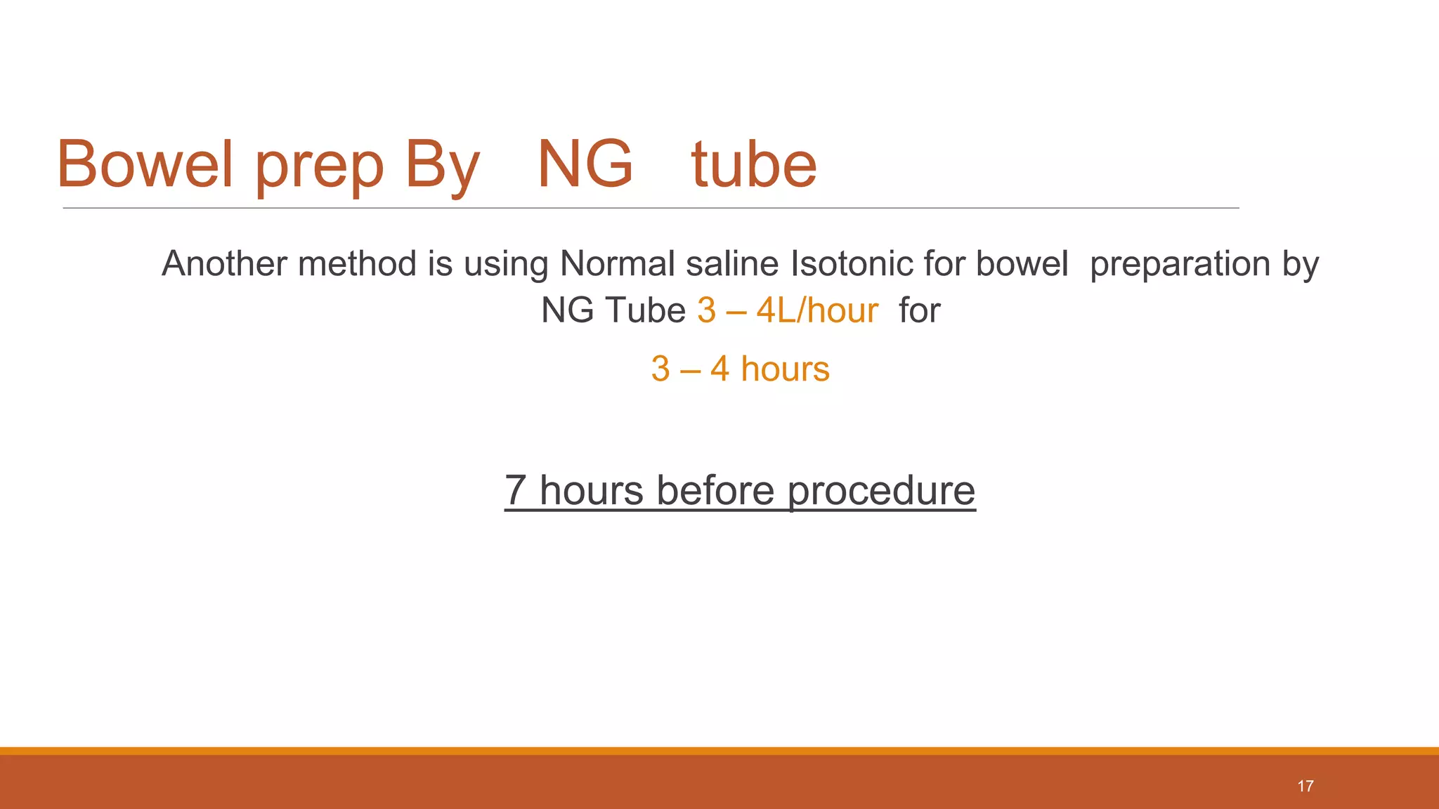 Role of Bowel preparation in elective Surgeries | PPTX