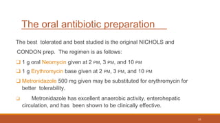 Role of Bowel preparation in elective Surgeries | PPTX