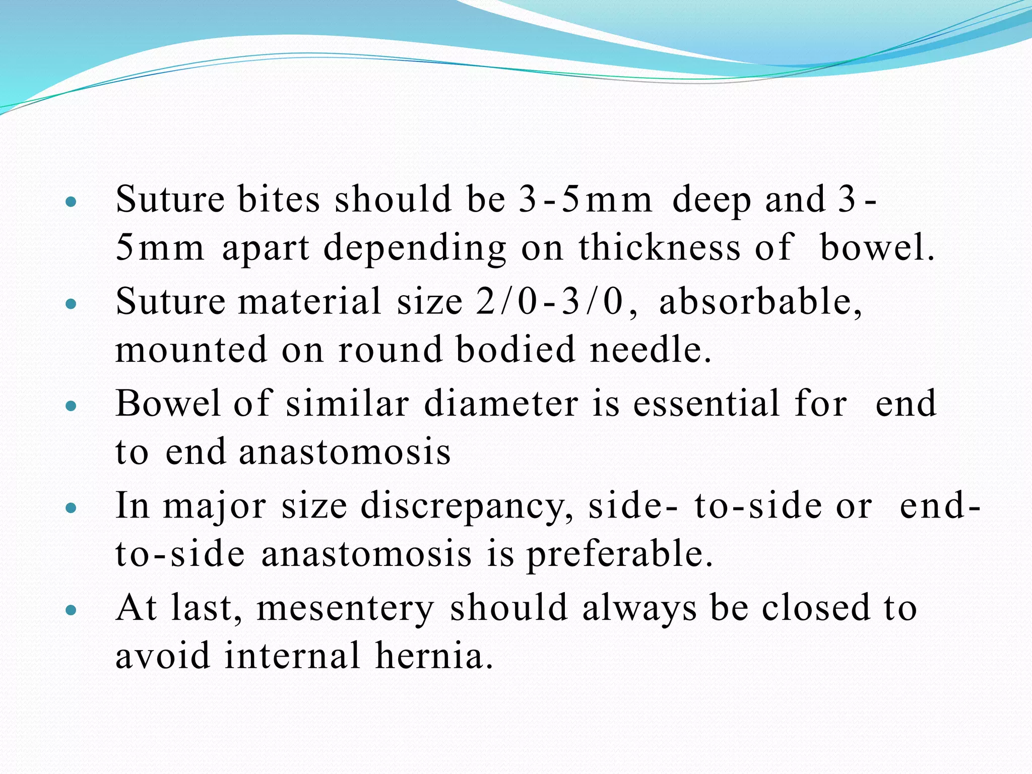 Bowel resection and anastomosis | PPTX