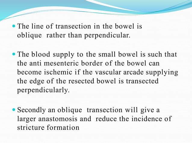 Bowel resection and anastomosis | PPTX