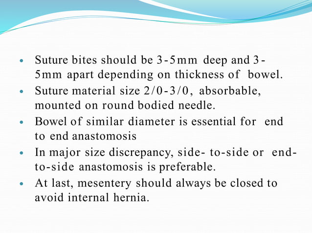Bowel resection and anastomosis | PPT