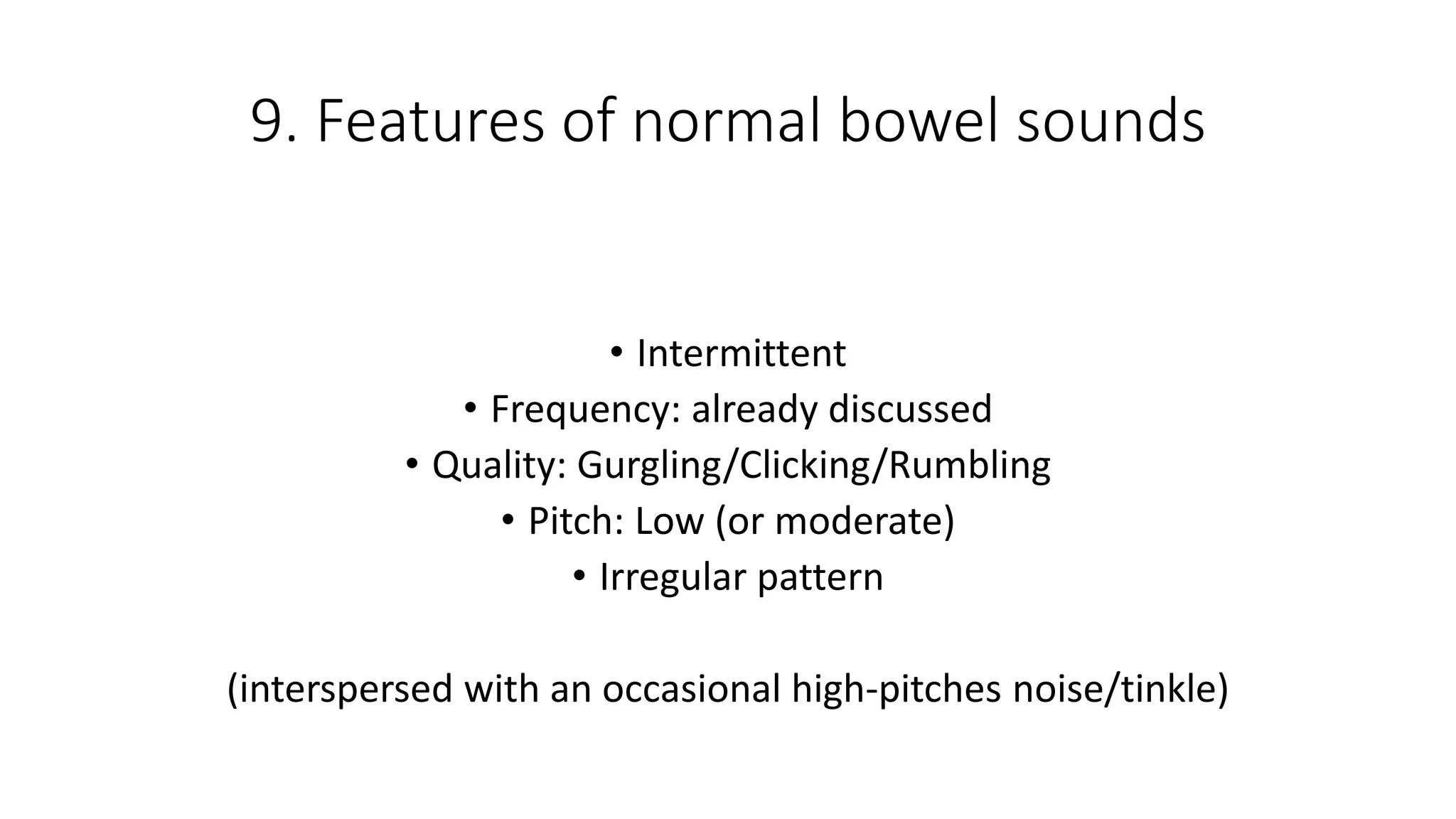 Bowel sounds | PPTX