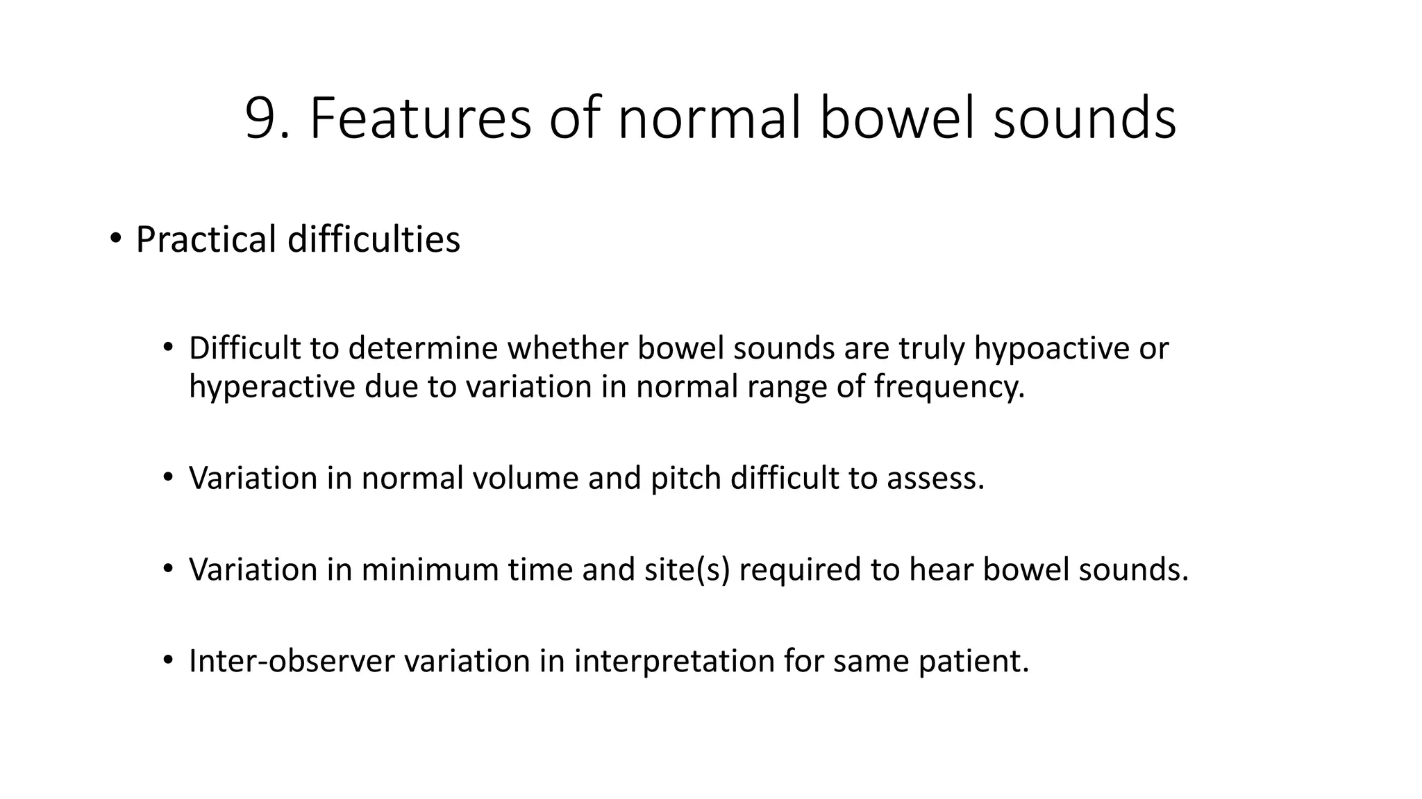 Bowel sounds | PPTX