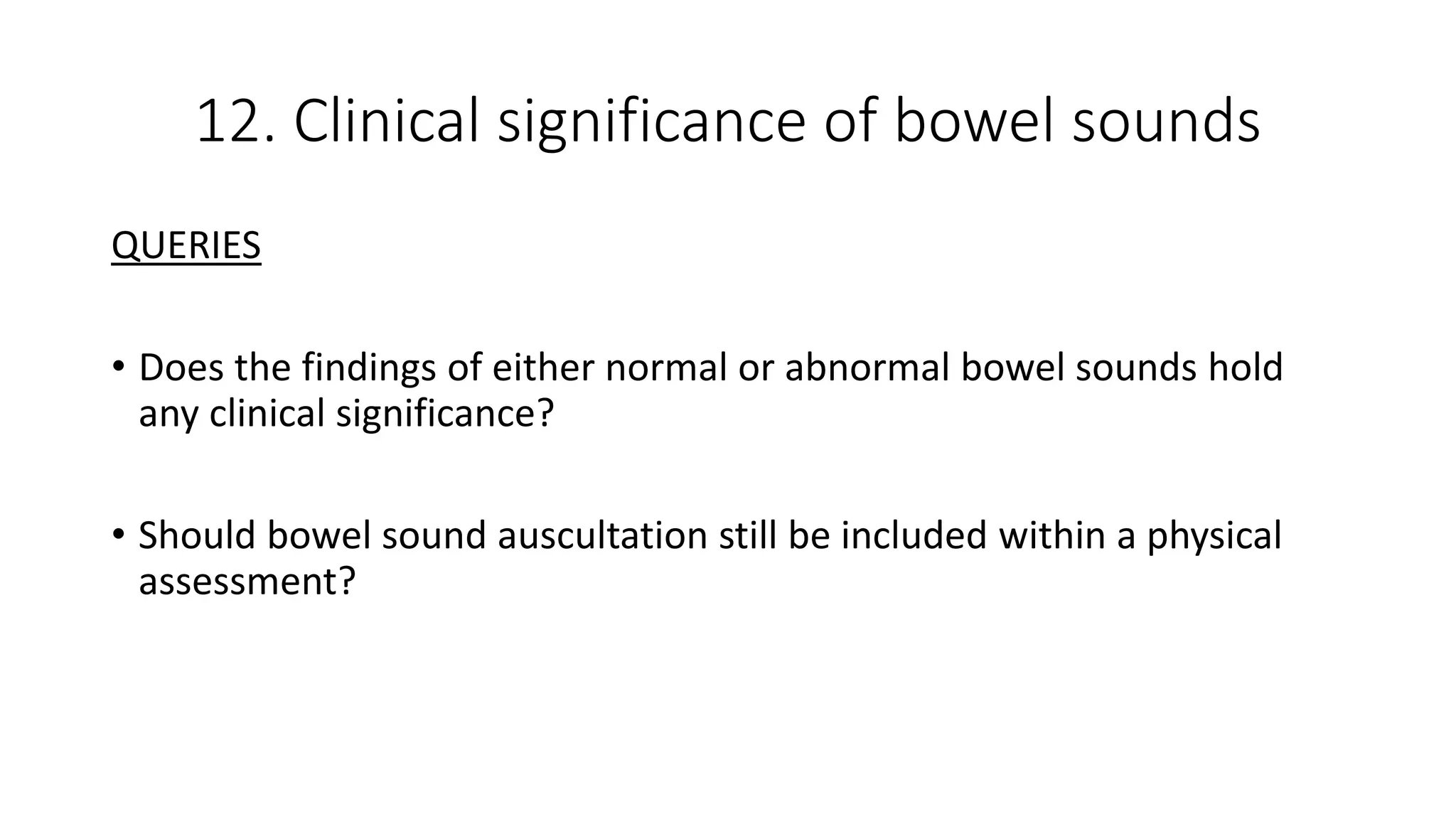 Bowel sounds | PPTX