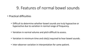 Bowel sounds | PPTX