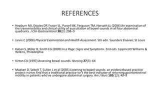Bowel sounds | PPTX
