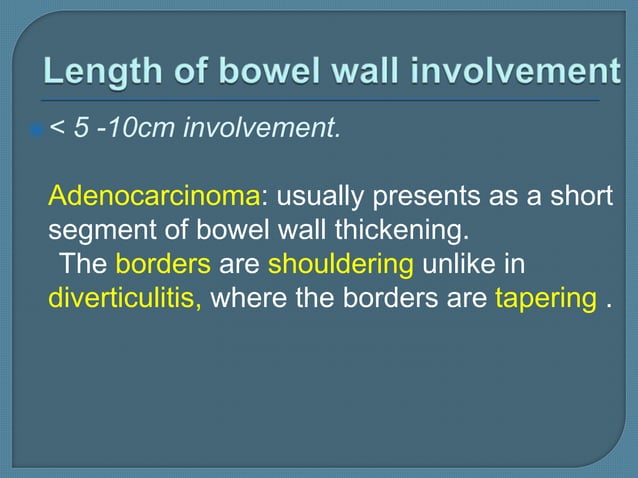 Bowel Wall Thickening CT Pattern | PPTX